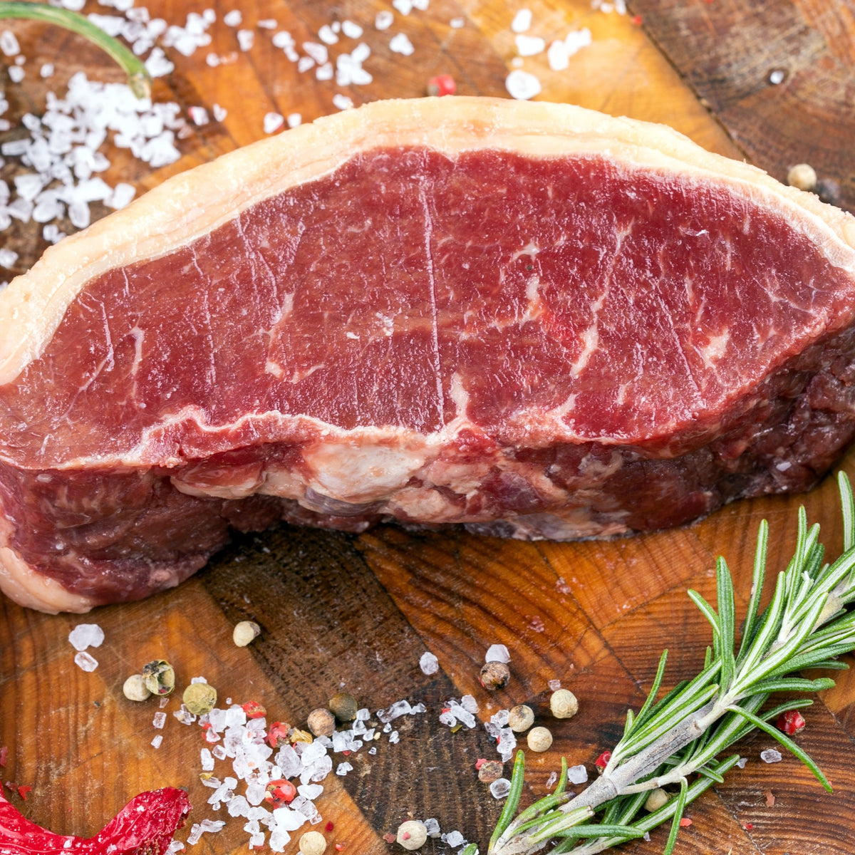 Thick cut grass fed beef sirloin sharing steak (450 g) (serves 2) (thi ...